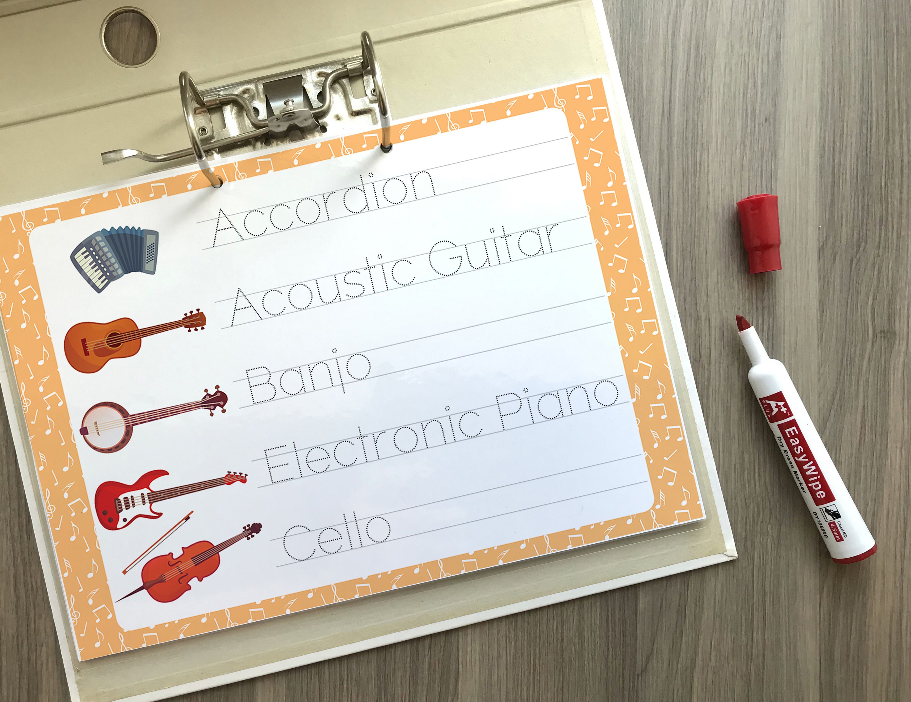 Music Busy Book. Printable Musical Instruments Learning Binder - Etsy ...