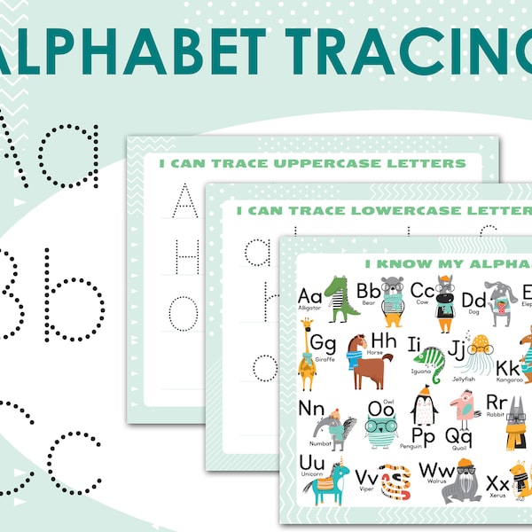 Alphabet Tracing Sheet Handwriting, Sheet Preschool Kindergarten ...