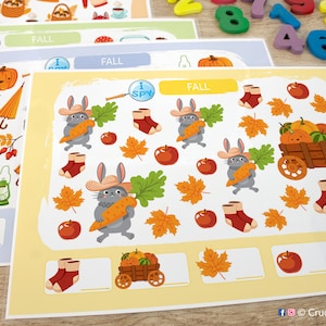 I Spy Fall Counting Activity. Autumn I Spy Printable Worksheets ...