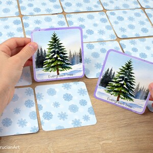 Winter Memory Game: Printable Toddler, Preschool, Kindergarten Matching ...