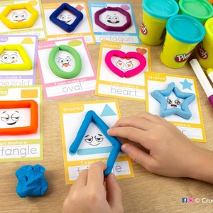 Shapes Play Dough Mats. Printable Playdough Activity. Toddler Preschool ...