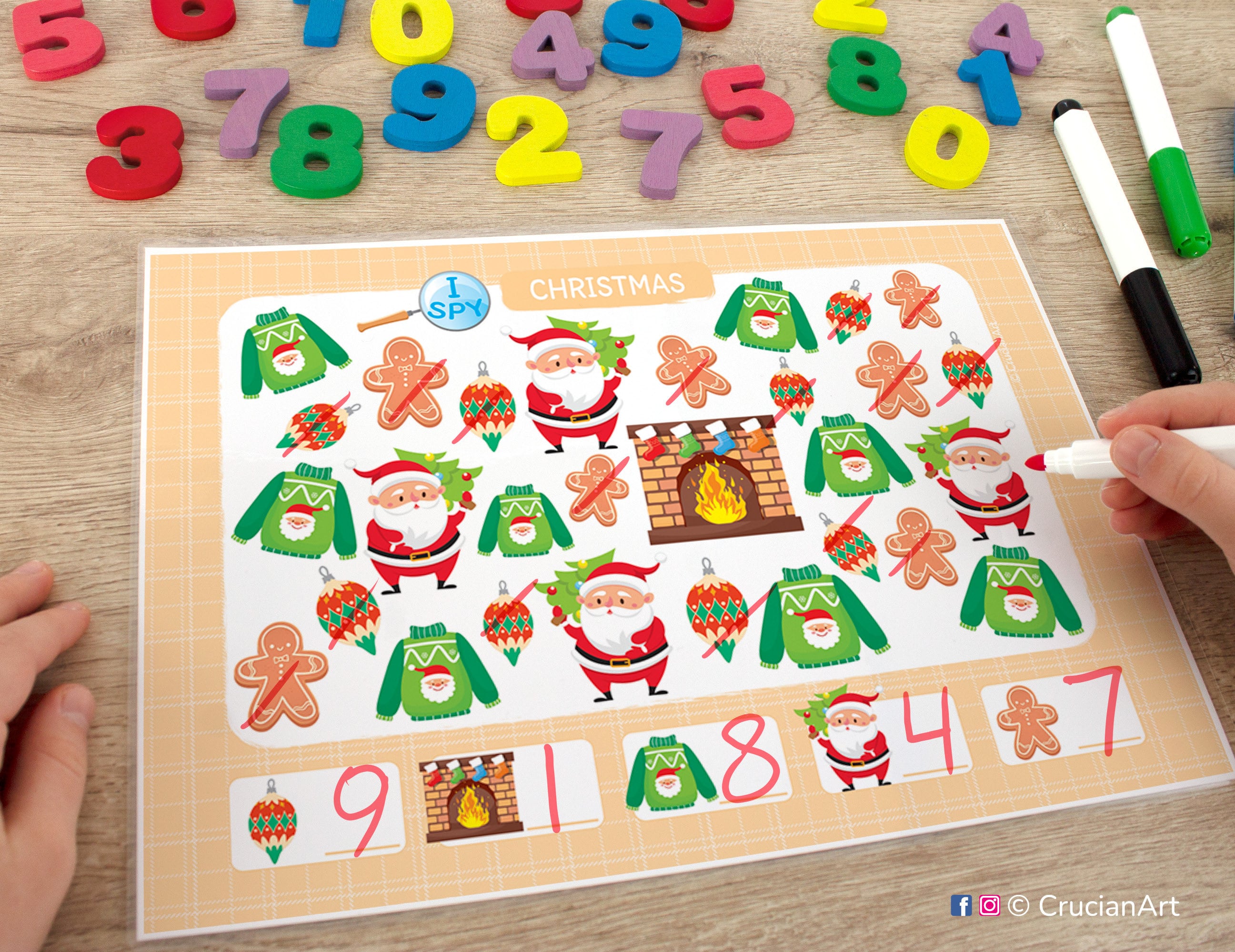 Christmas I Spy Activity. Winter Printable Count to 10 - Etsy