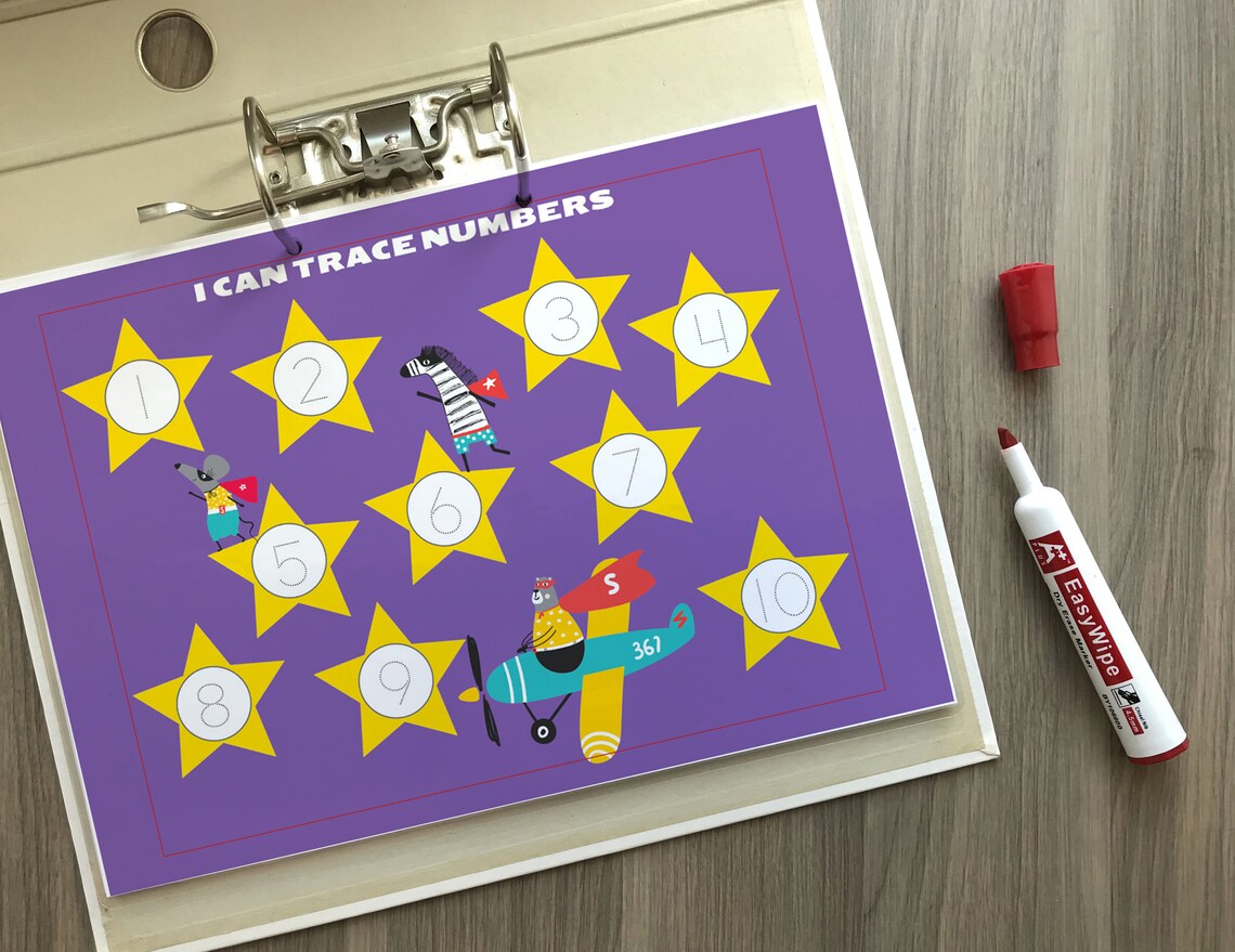 Superhero Numbers Preschool Learning Binder. Printable Busy - Etsy