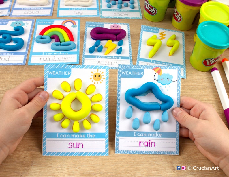Weather Play Dough Mats. Printable Playdough Activity. Toddler - Etsy