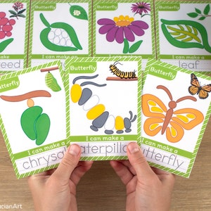 Life Cycle of Butterfly Playdough Mats: Printable Play Dough Activity ...