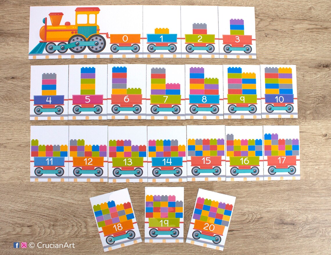 Number Train Printable Counting Activity. Number Sequence - Etsy