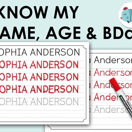EDITABLE Name Tracing - Etsy