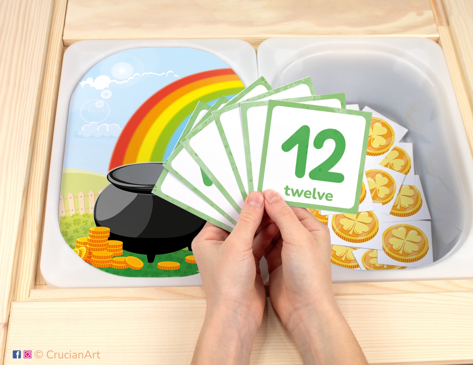 Leprechaun's Pot of Gold Counting Activity: Rainbow and Gold Coins ...