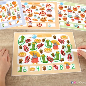 I Spy Fall Counting Activity. Autumn I Spy Printable Worksheets ...