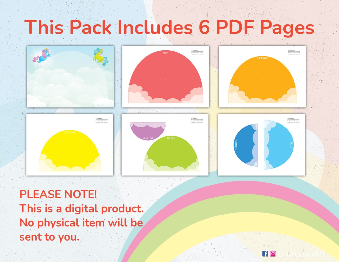 Make a Rainbow Toddler and Preschool Activity. Printable Color Matching ...