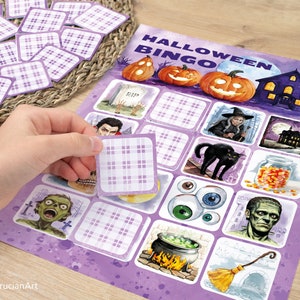 Halloween Themed Bingo Game: Printable Preschool, Kindergarten, Toddler ...