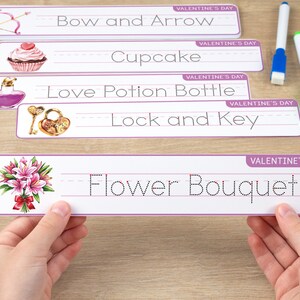 Valentine's Day Handwriting Worksheets: Vocabulary Activity Printable ...