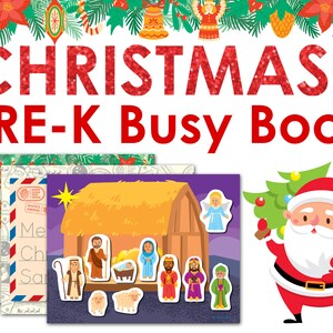 Christmas Preschool Busy Book. Printable Preschool Learning | Etsy