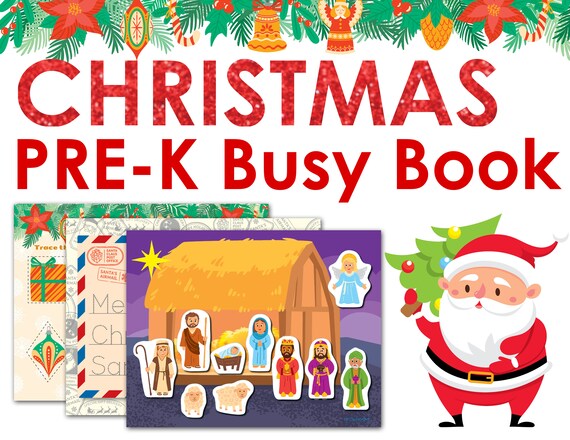 Christmas Preschool Busy Book. Printable Preschool Learning | Etsy