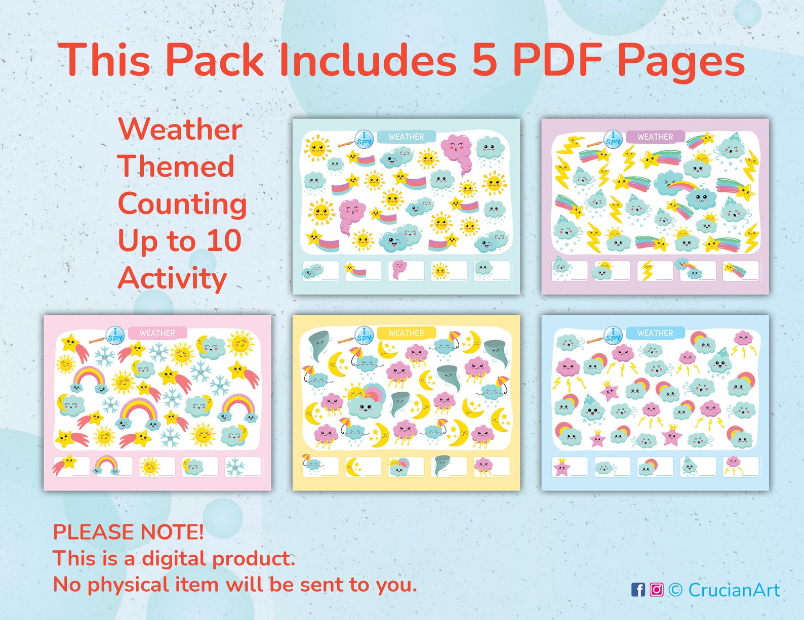 I Spy Weather Counting Activity. Printable I Spy Activity - Etsy
