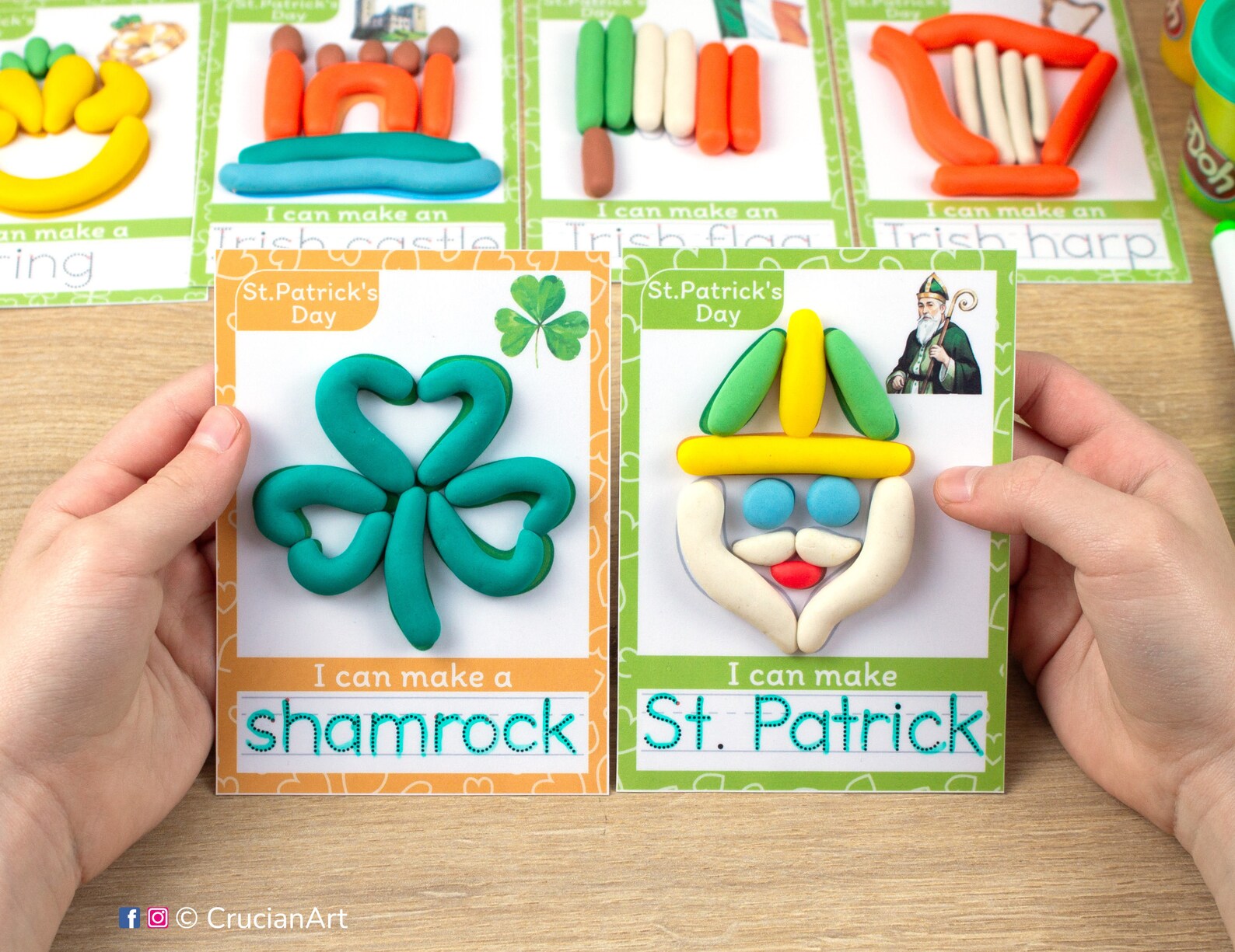 Saint Patrick Day Playdough Mats. Printable Play Dough Activity ...