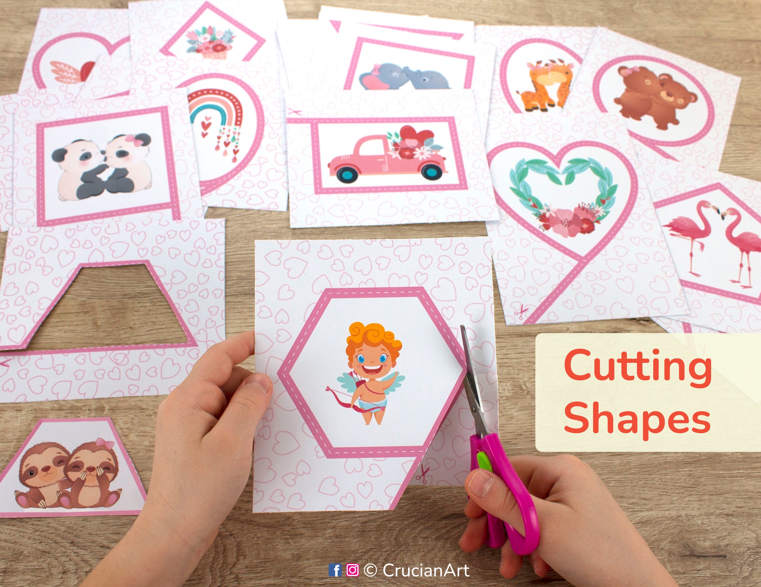 VALENTINE'S DAY Scissor Skills Activities. Printable Fine - Etsy