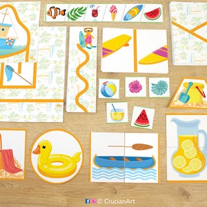 Summer Cutting Practice: Printable Scissor Skills Activities for Fine ...