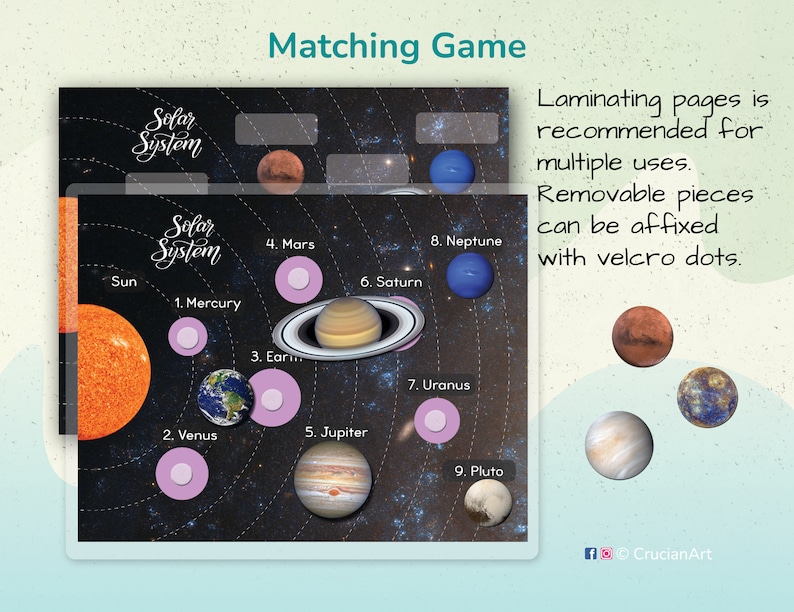 Solar System Printable for Preschool, Pre-k, Kindergarten, Homeschool ...