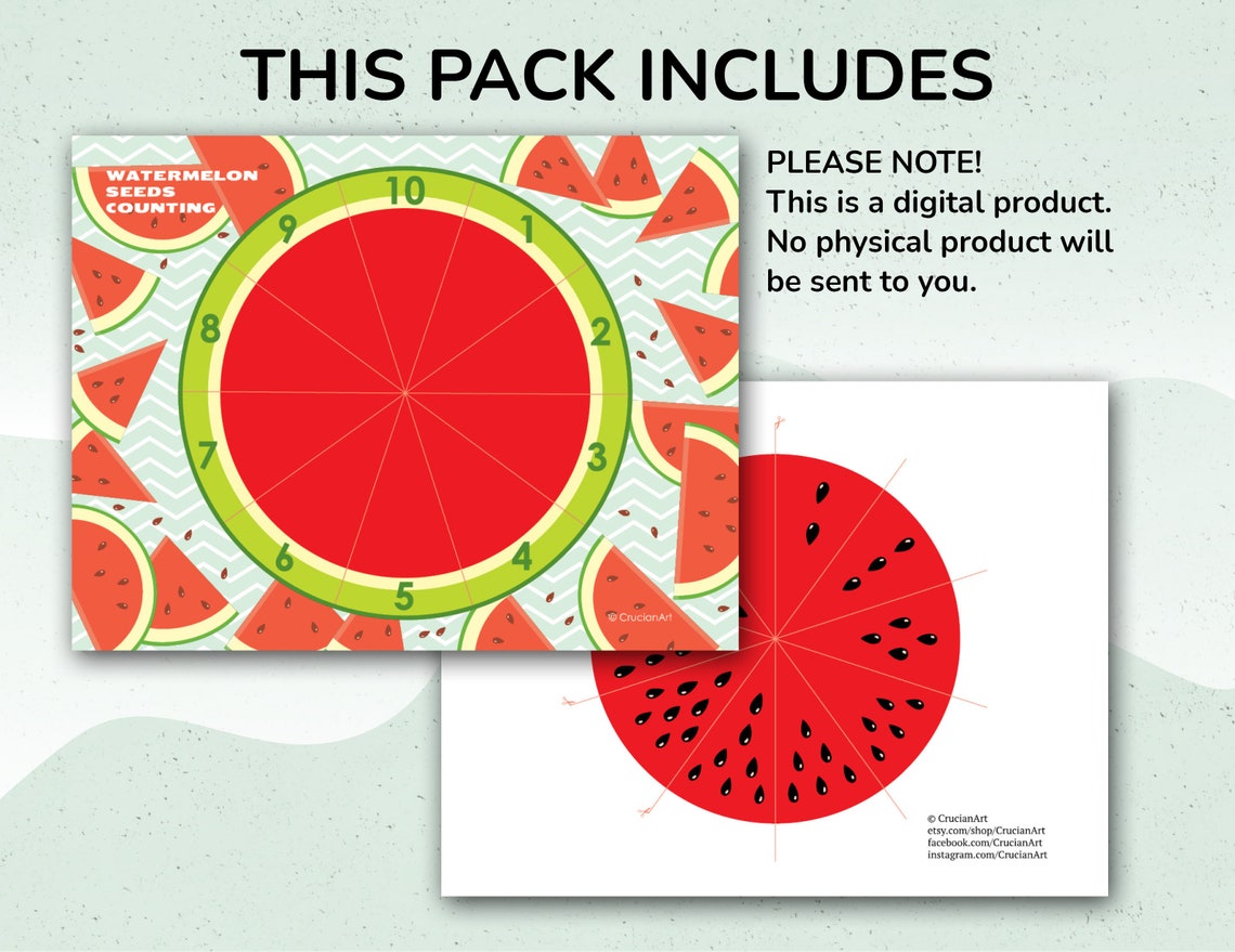 Watermelon Counting Busy Book Activity for Toddler, Preschooler ...