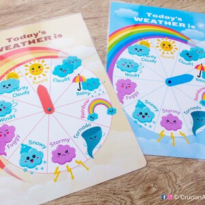Weather Wheel Printable Toddler and Preschool Activity. | Etsy