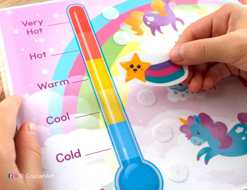 Rainbow Unicorn Weather Activity. Printable Learning Material. - Etsy