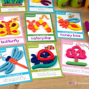 Spring Play Dough Mats. Printable Playdough Kid Activity. Toddler ...