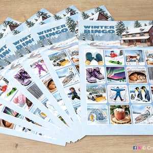 Winter Bingo Game: Printable Preschool, Kindergarten, Toddler Activity ...