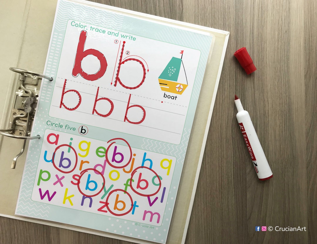 Lowercase Alphabet Workbook: Printable Tracing Worksheets for ...