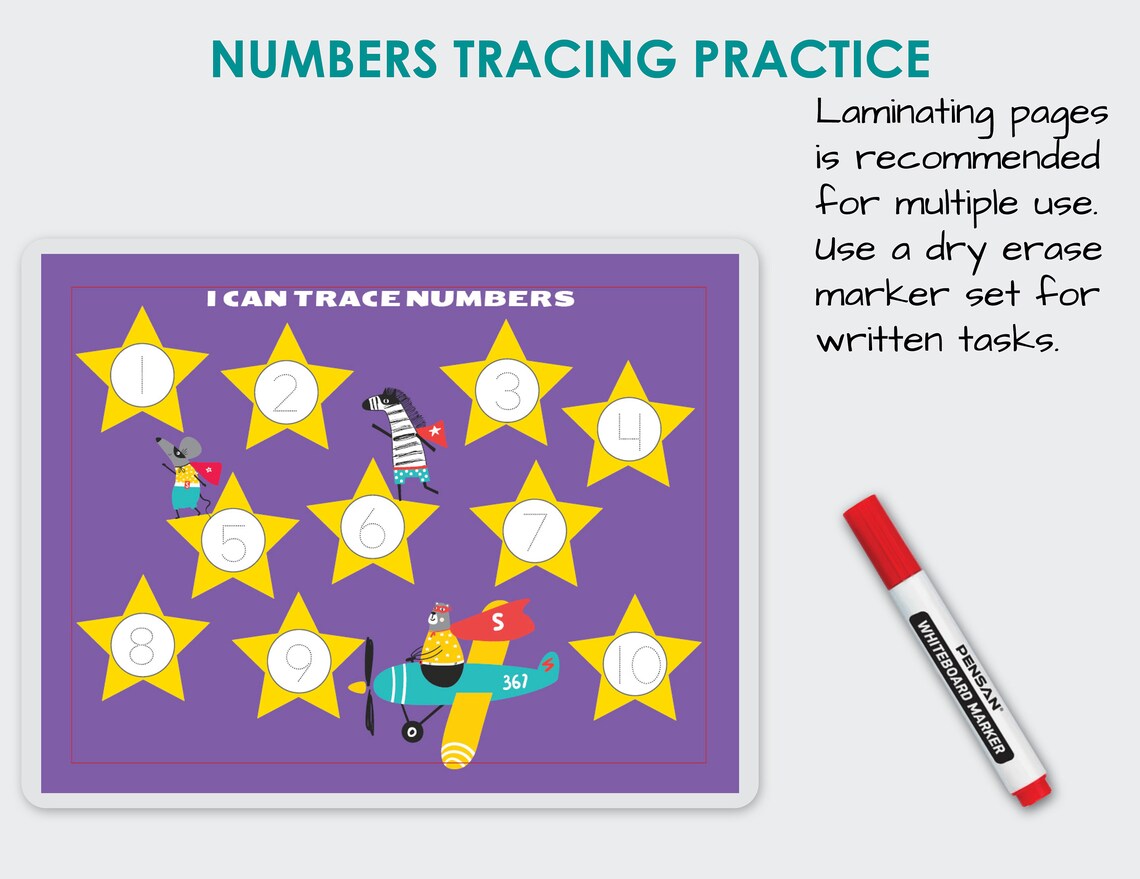 Superhero Numbers Preschool Learning Binder. Printable Busy - Etsy