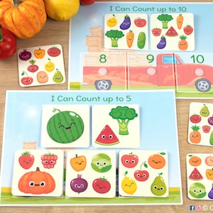 Fruits & Vegetables Count Activity. Toddler, Preschool Printable ...