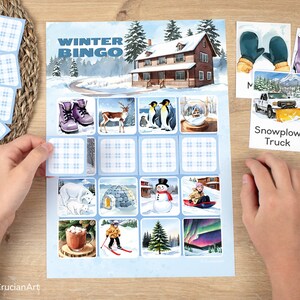 Winter Bingo Game: Printable Preschool, Kindergarten, Toddler Activity ...