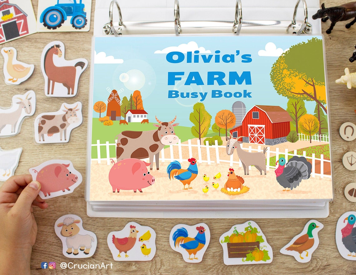 FARM Busy Book. Printable Toddler and Preschool Learning | Etsy