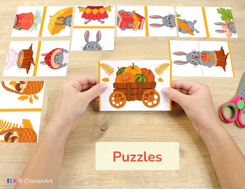 FALL Scissor Skills Activity. Autumn Preschool Kindergarten Cutting ...