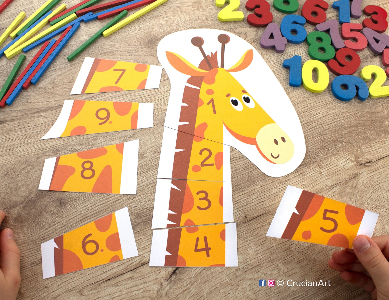 Giraffe Numbers 1-10 Printable Activity. Toddler and Preschool - Etsy