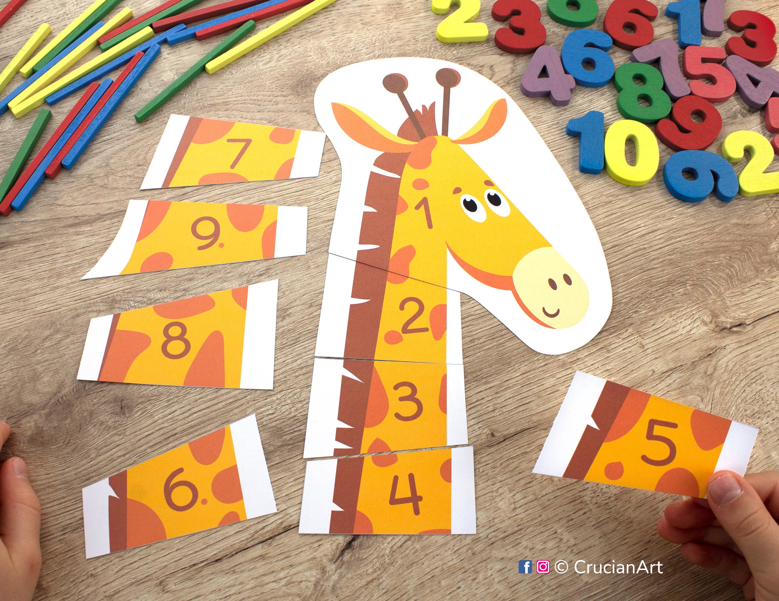 Giraffe Numbers 1-10 Printable Activity. Toddler and Preschool - Etsy