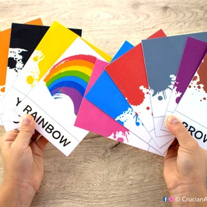 Color Printable Flashcards. Colors 3 Part Flash Card. Toddler ...