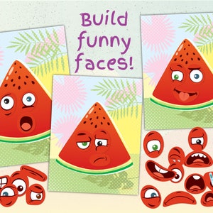 Watermelon Themed Emotions and Feelings Activity: Printable Learning ...