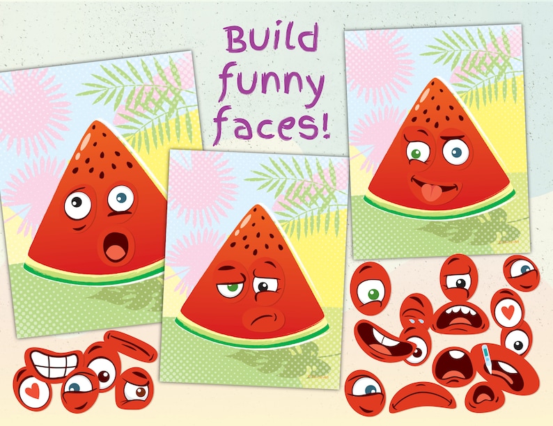 Watermelon Themed Emotions and Feelings Activity: Printable Learning ...