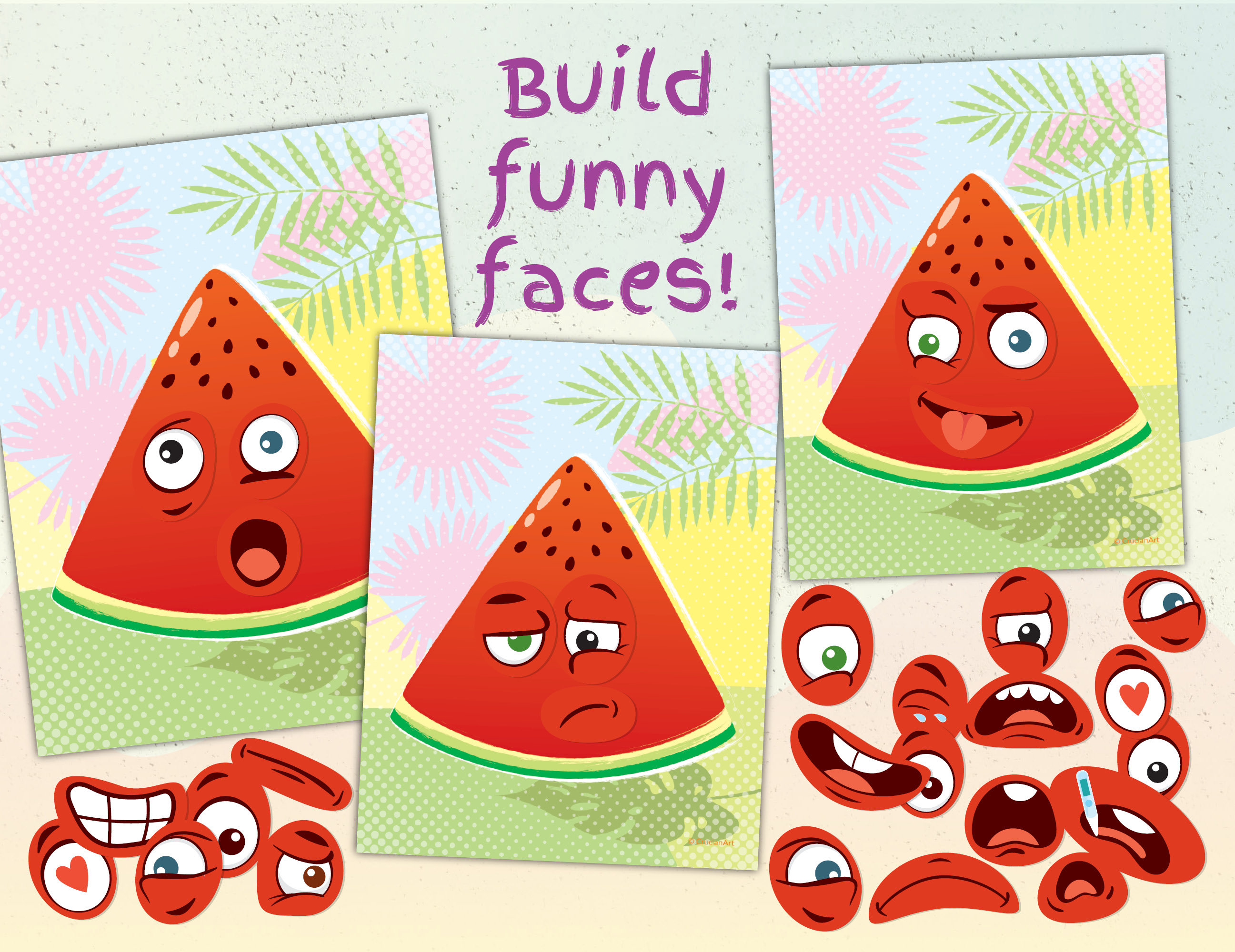 Watermelon Themed Emotions and Feelings Activity. Toddler - Etsy