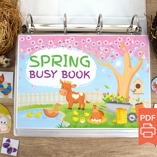 TODDLER BUSY BOOK Printable Learning Binder Folder Quiet - Etsy