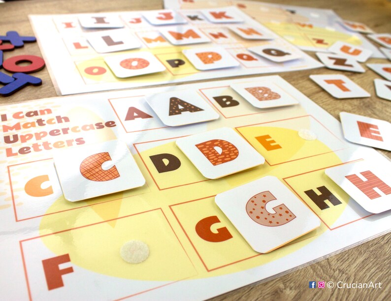 Alphabet Matching Printable Activity. Toddler Busy Book & - Etsy
