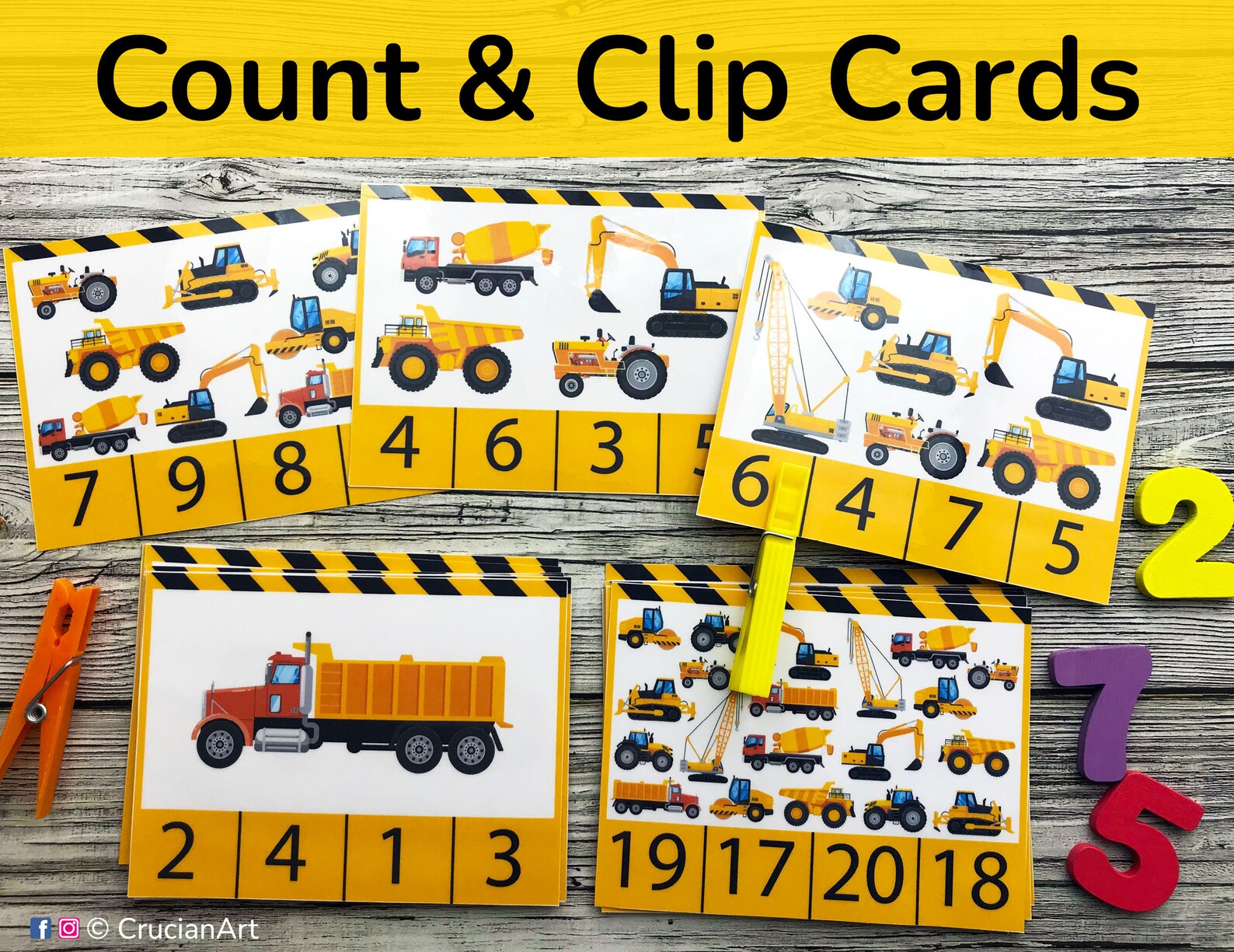 Construction Trucks and Vehicles Busy Book Bundle: Printable Toddler ...