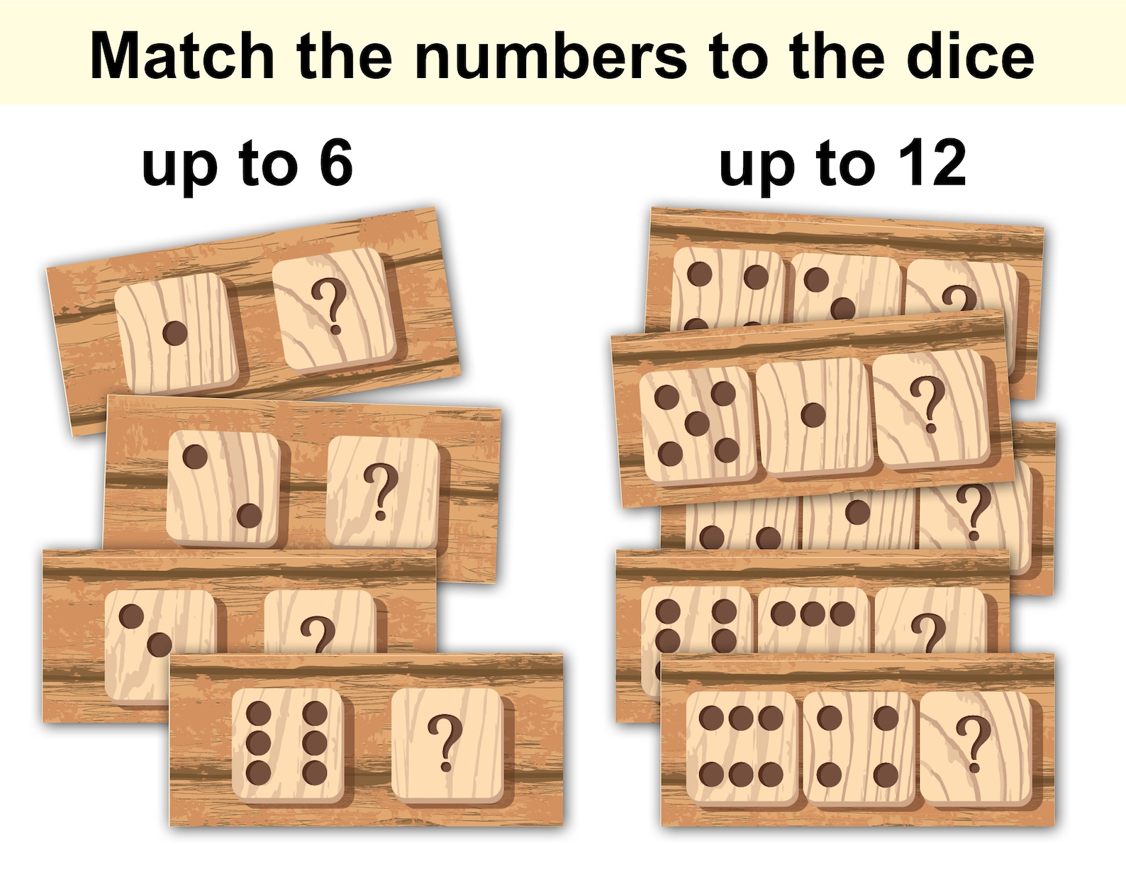 Count the Dice Number Activity. Preschool Pre-k Kindergarten | Etsy