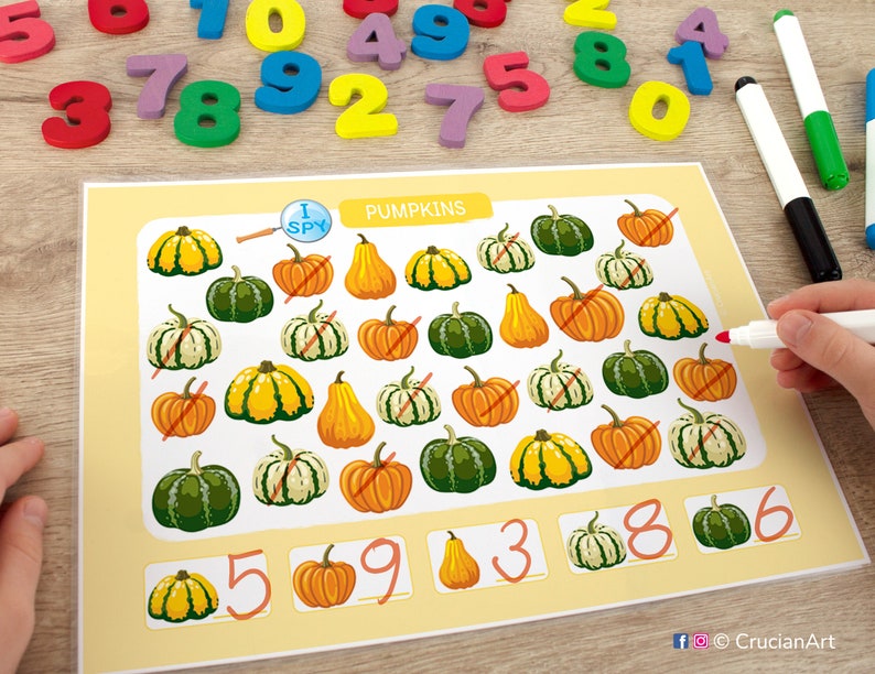 I Spy Pumpkins Counting Activity. Fall Printable Count to 10 - Etsy