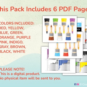 Paint Cans Colors Matching and Labeling Activity. Toddler and Preschool ...