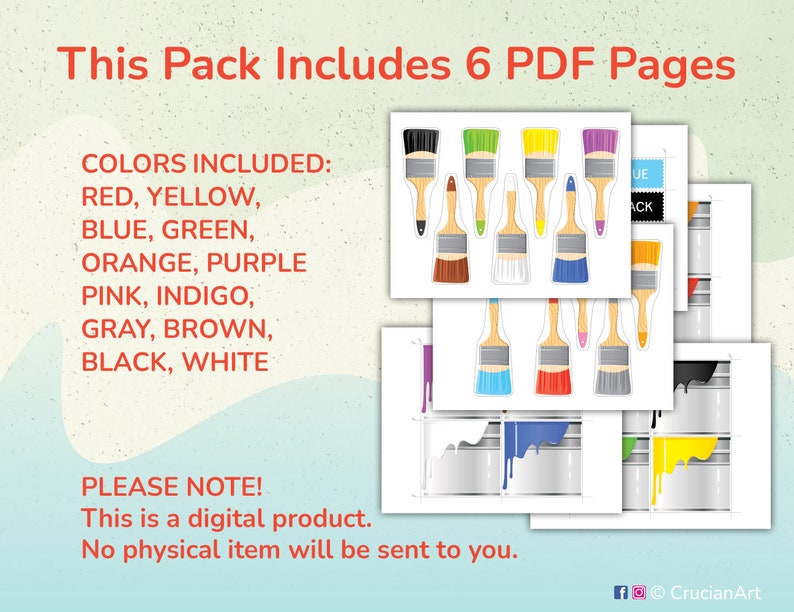 Paint Cans Colors Matching and Labeling Activity. Toddler and Preschool ...