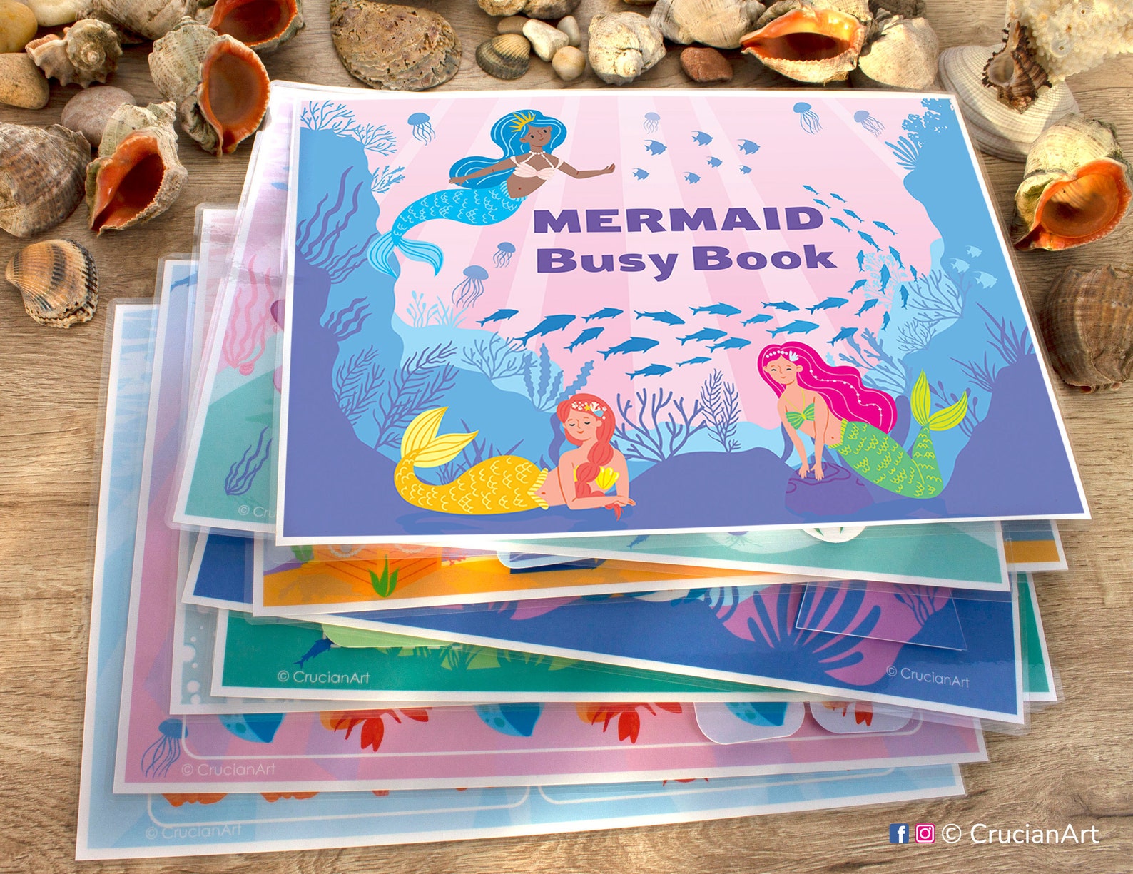 Mermaids Sorting & Matching Printable Busy Book for Girls. - Etsy