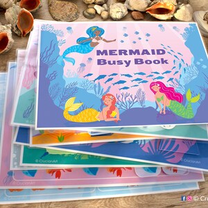 Mermaids Sorting & Matching Printable Busy Book for Girls. Learning ...