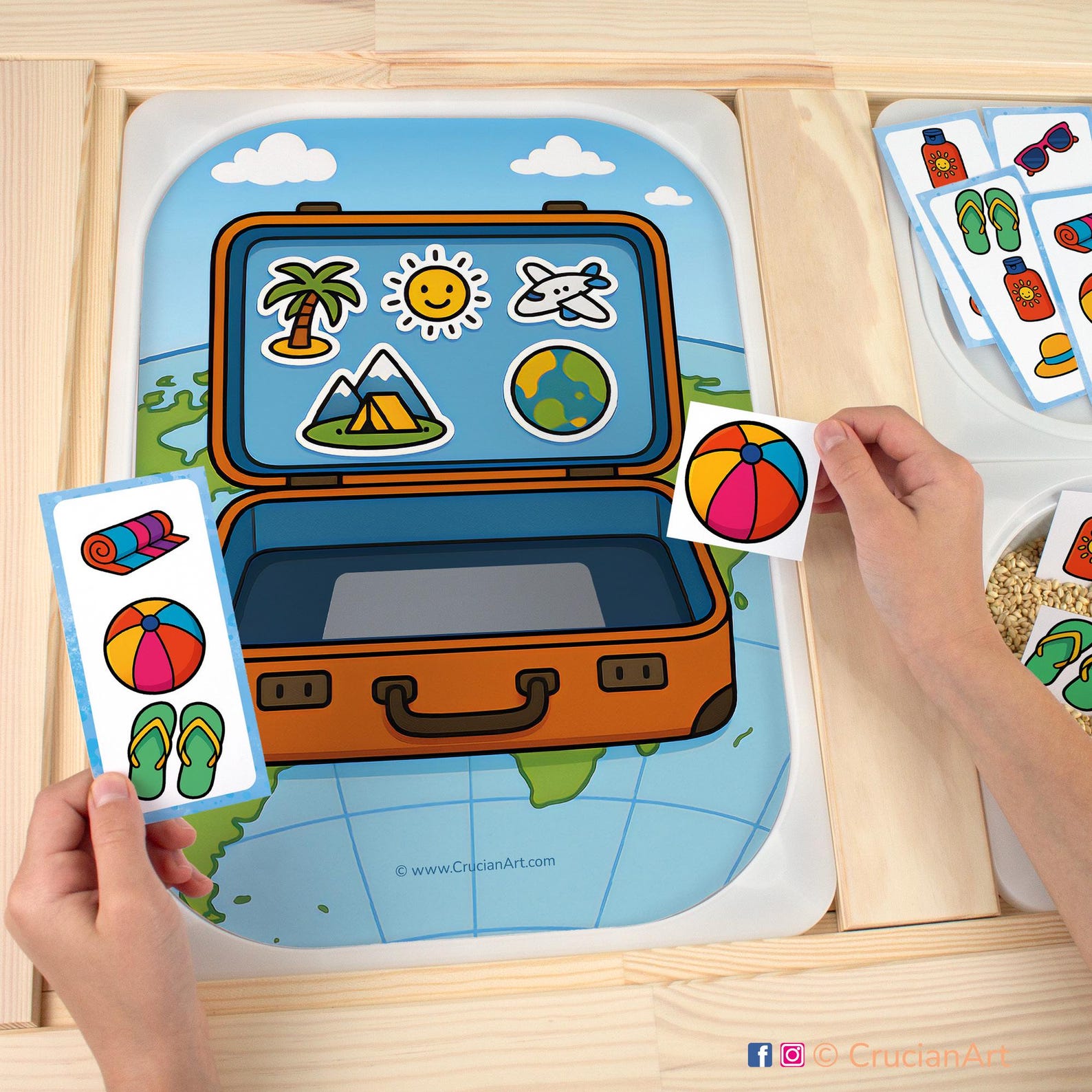 Let’s Pack a Suitcase Flisat Insert: Matching Activity for Sensory ...